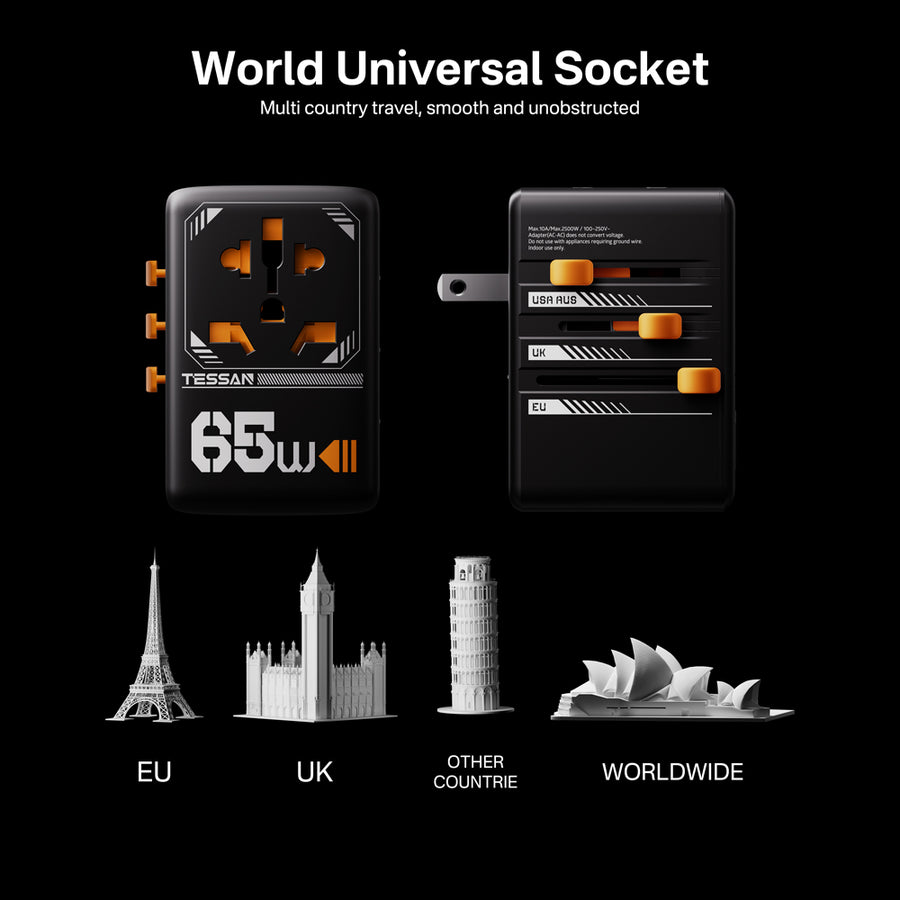 65W Universal Travel Adapter