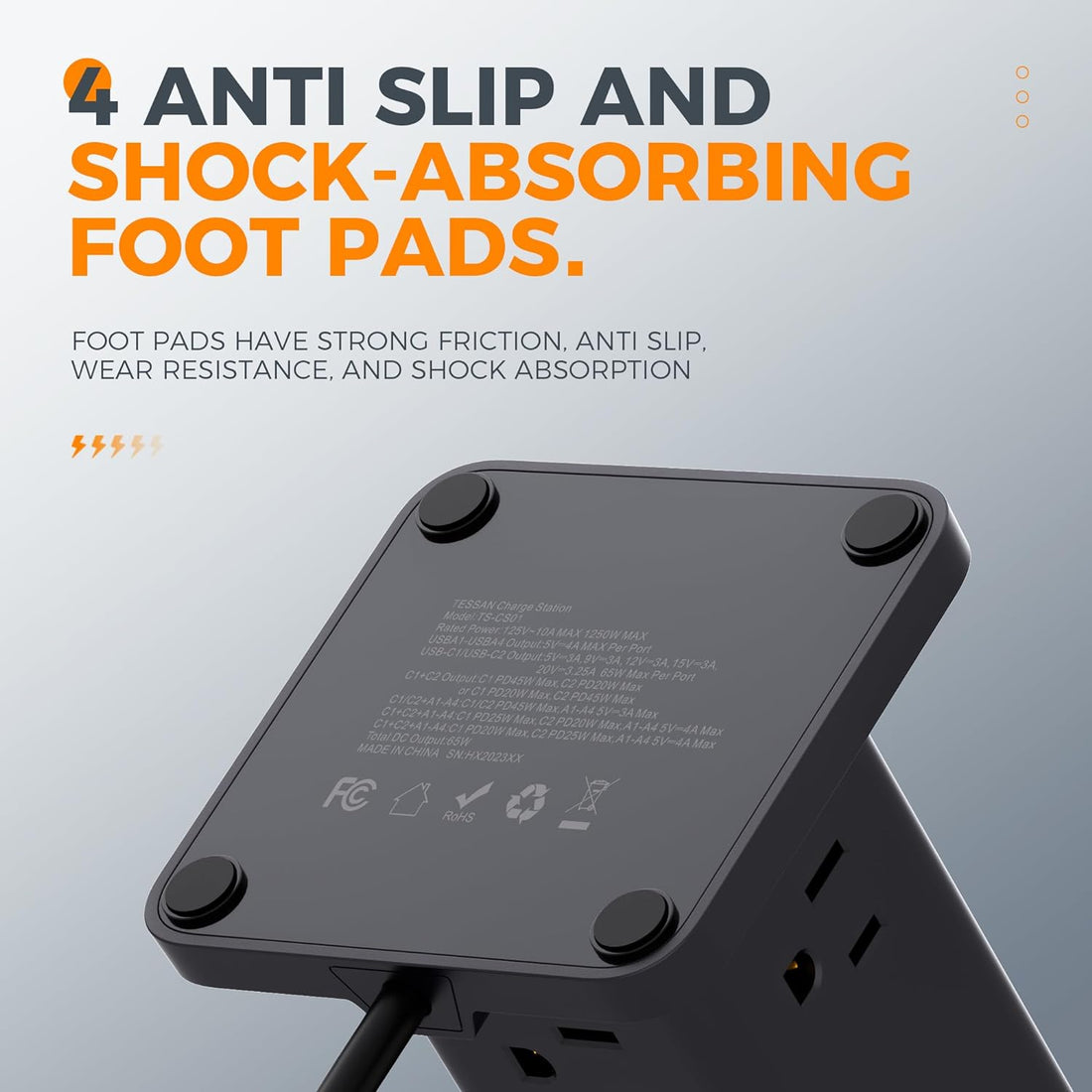 TESSAN Desk Charging Station, GaN USB Fast Charger Block Tower